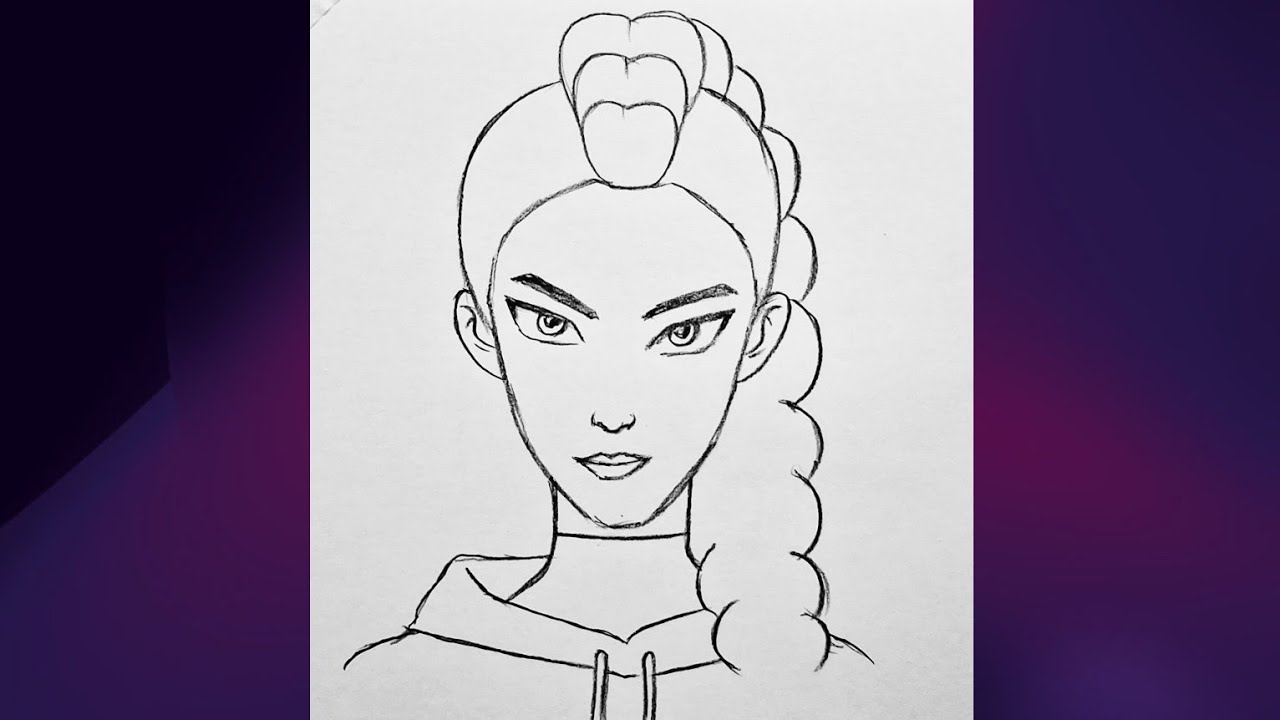 How to draw Rumi K Pop Demon Hunters | Easy anime drawing - YouTube