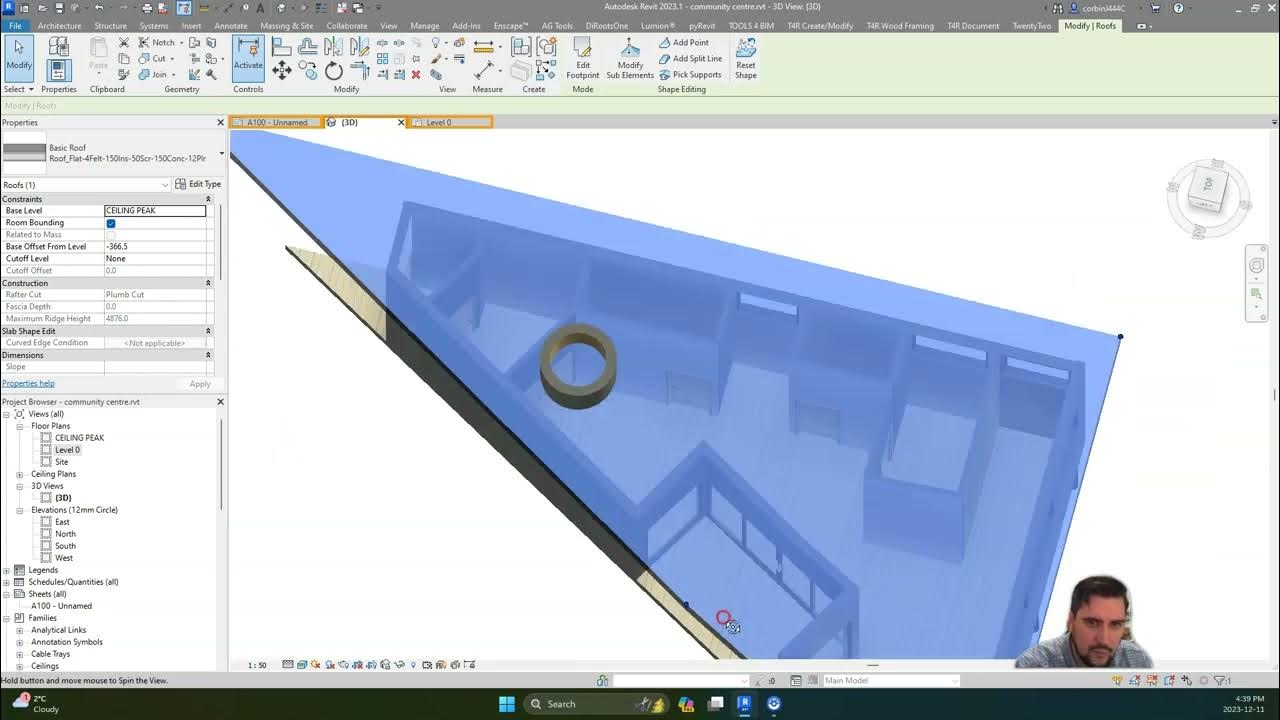 Revit Tutorial - Create Custom Skylight in roof - YouTube