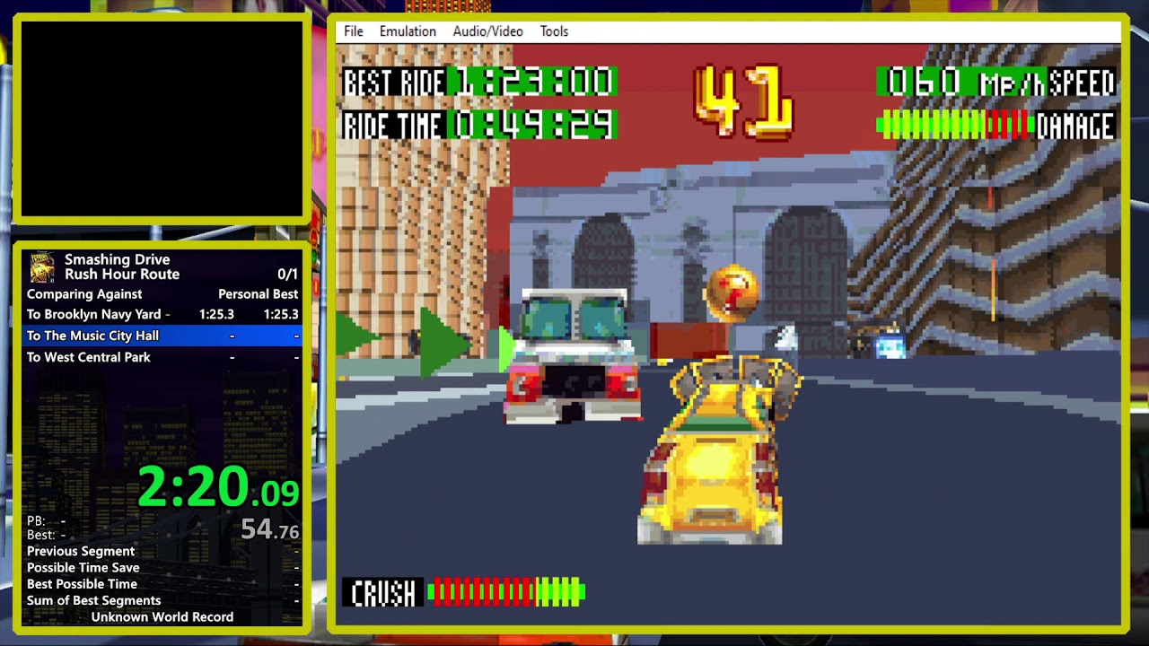 Smashing Drive (GBA) - Arcade Mode - Rush Hour - To The Music City Hall ...