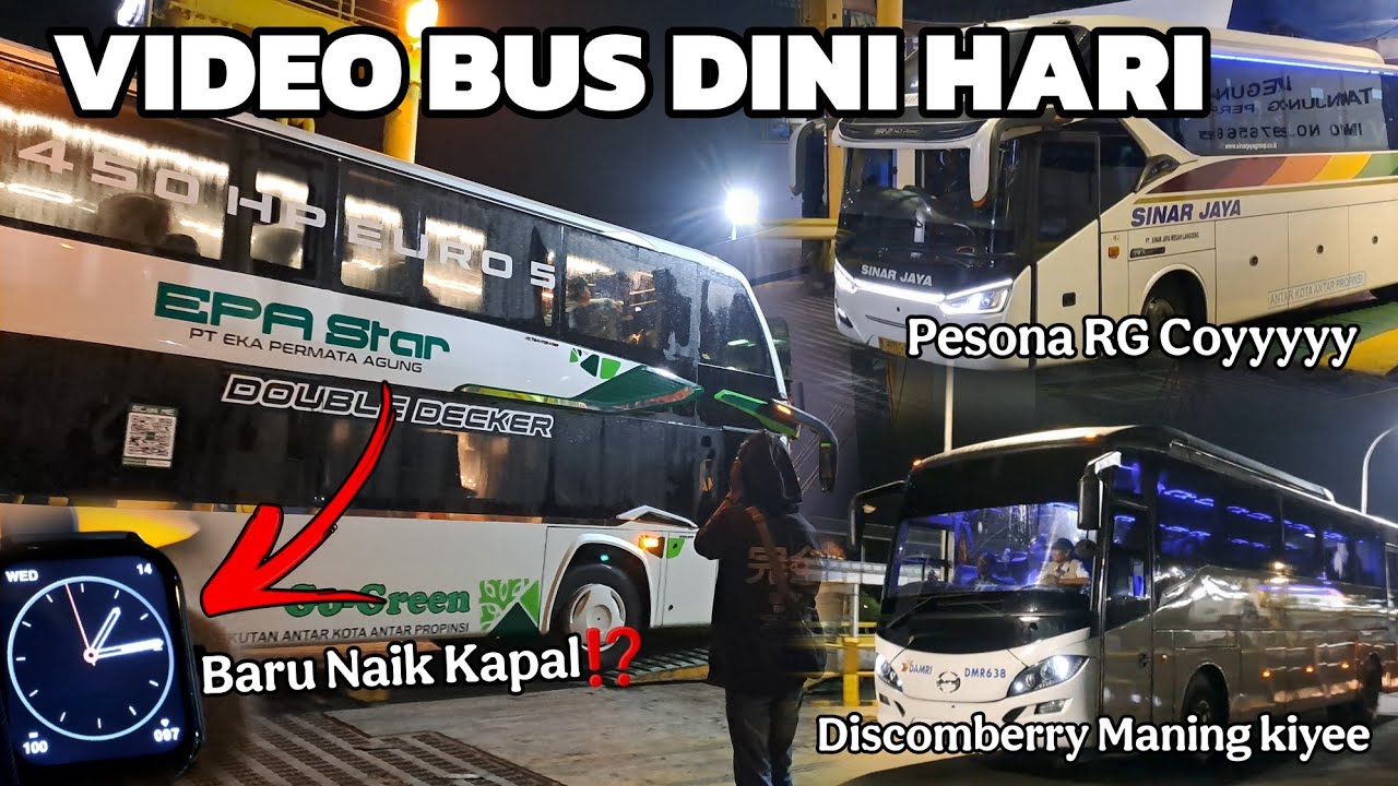 DAMRI DISCOMBERRY MASUK LAGI‼️Bus Tingkat EPA Star naik kapal dini hari ...