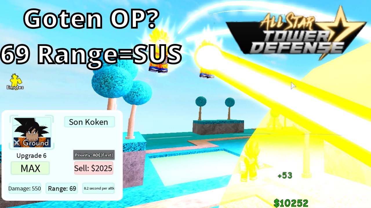Goten (Son Koken) SHOWCASE in Roblox All Star Tower Defense! - YouTube