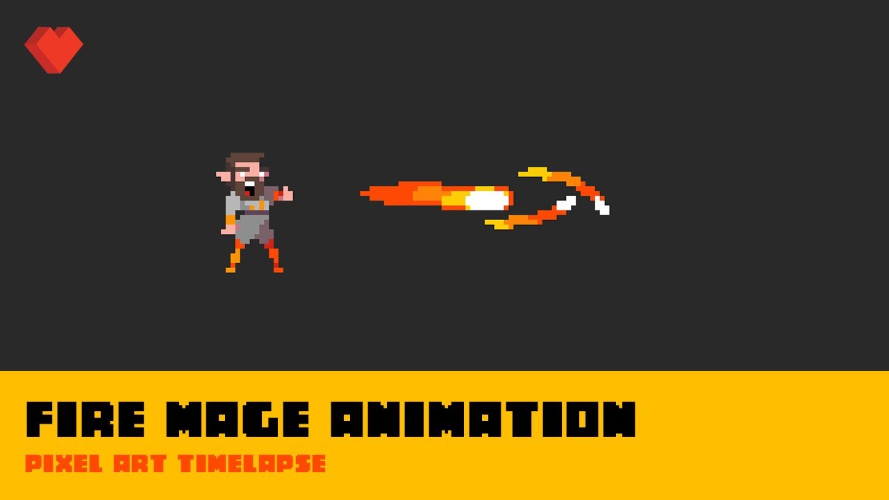 Wizard Fire Spell - Pixel Art Animation Timelapse - YouTube