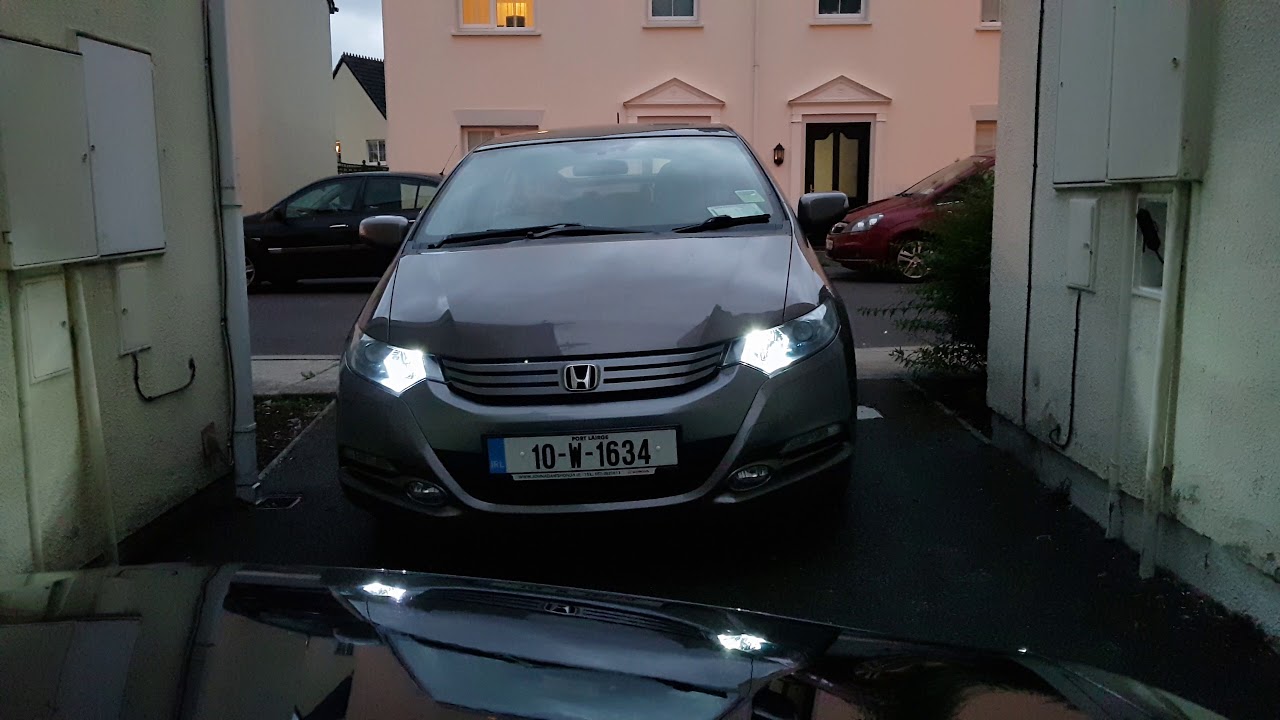 Honda Insight Day time LED and HID upgrade - YouTube