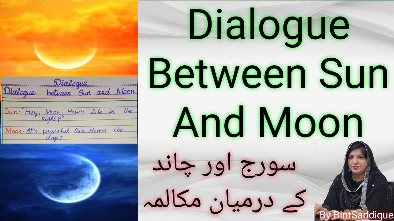 Dialogue Between Sun ☀️ And 🌙Moon | Easy English Dialogue Between Sun And Moon | Dialogue Easy ...