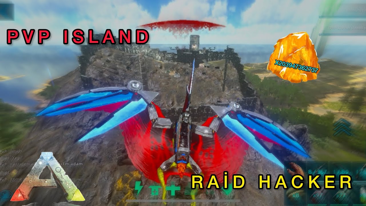 ARK | NEW PVP ISLAND RAİD HACKER AND SMALL BASE s/1 - YouTube