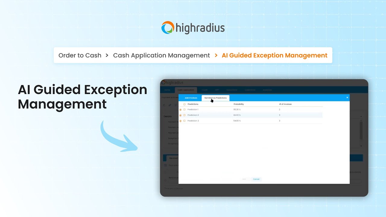 Same-Day Cash Posting with HighRadius AI-Guided Exception Management ...