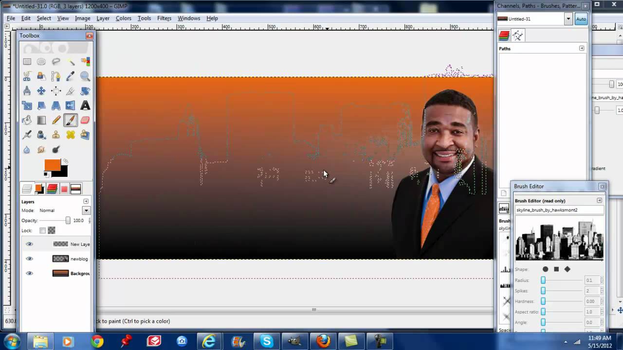 This is a "Gimp tutorial" on how to create website Headers for your ...