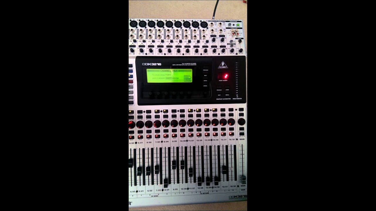 My Behringer DDX3216 Digital Mixer - Ebay test run - YouTube