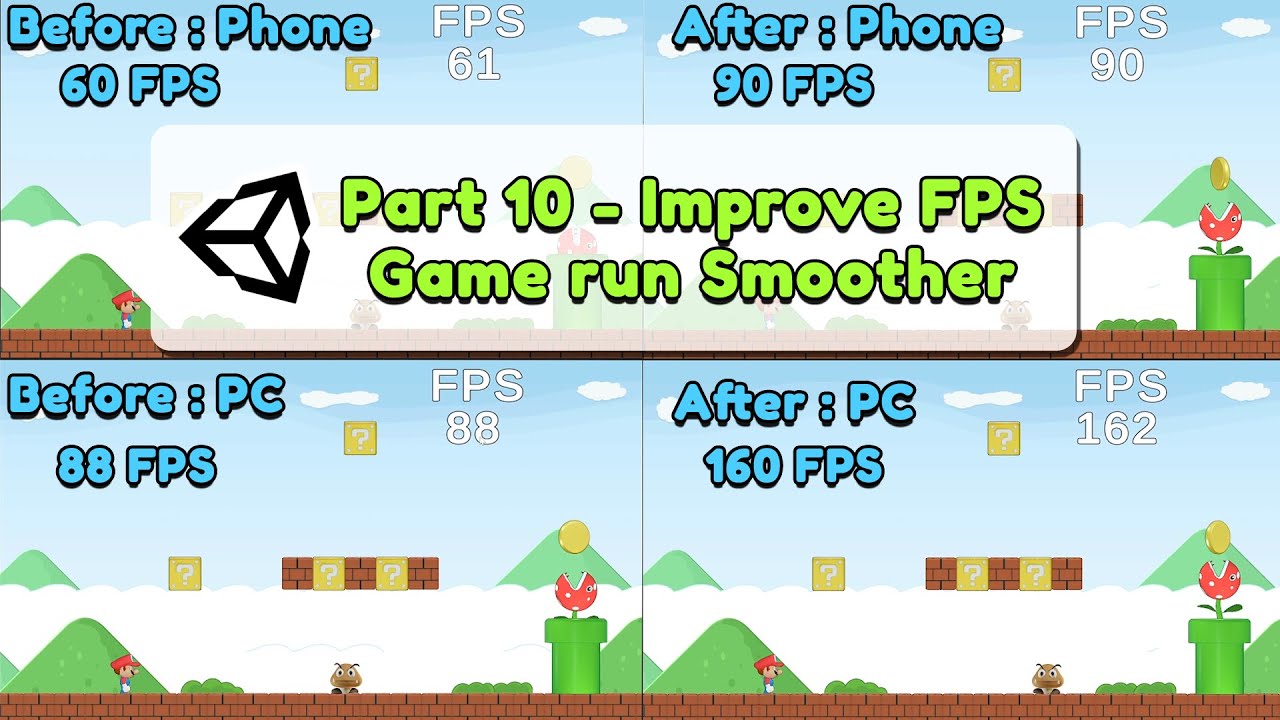 Unity Make Mario Game Part 10 Improve FPS Game Run Smoother Faster Performance Bolt unity-make-mario-game-part-10-improve-fps-game-run-smoother-faster-performance-bolt