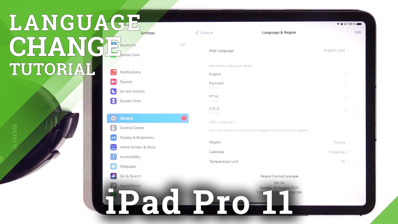 How to Change System Language in iPad Pro 11 - Set Up Default Language ...