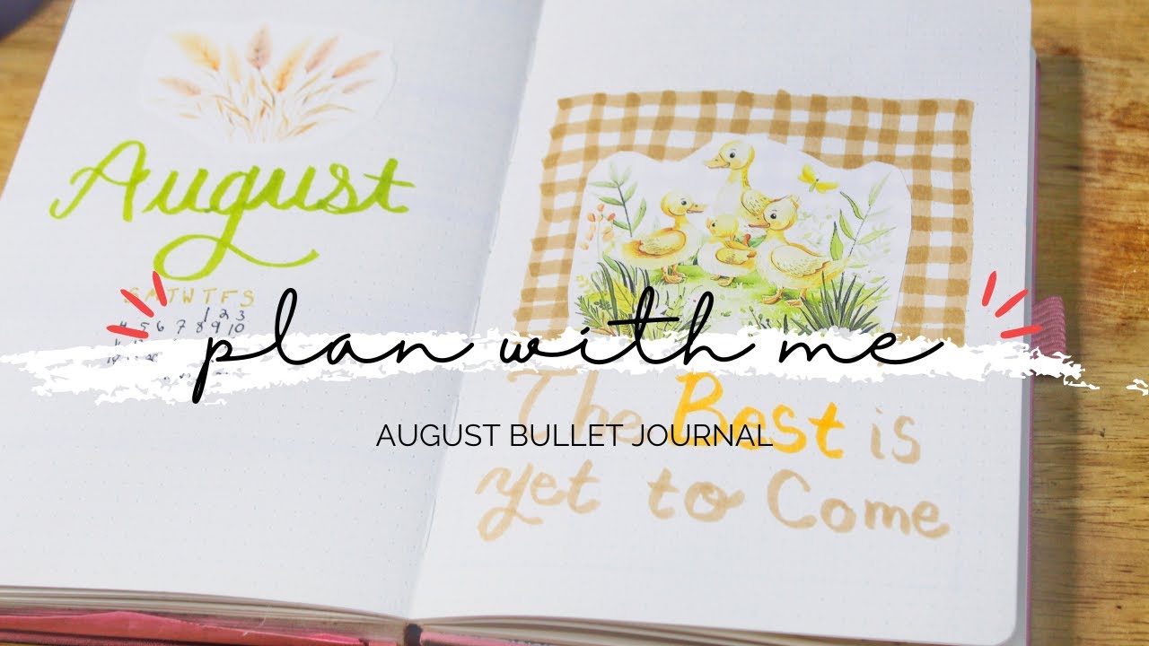 August 2024 Plan With Me | Ducks on the Pond - YouTube