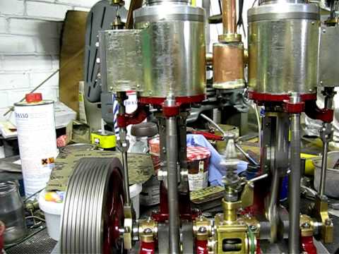 Stuart No1 compound twin steam engine - YouTube
