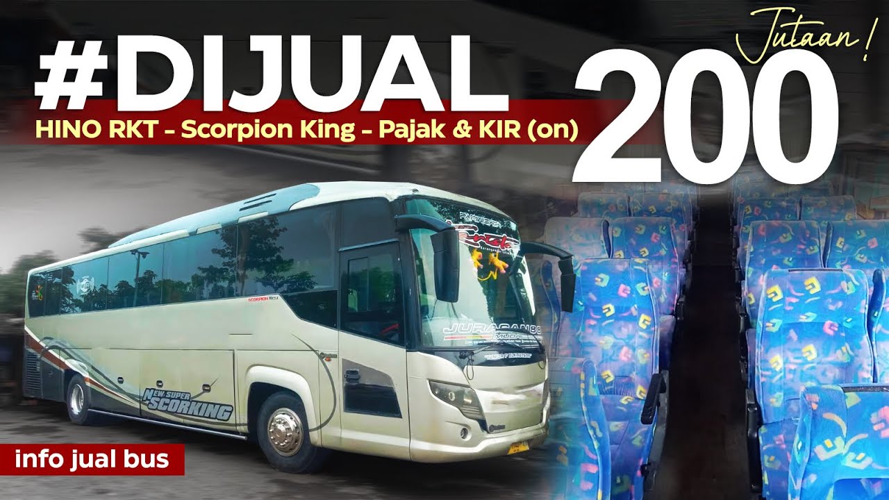 Jual Bus Second! HINO RKT ScorpionKING 200 Jutaan | Pajak & KIR On ...