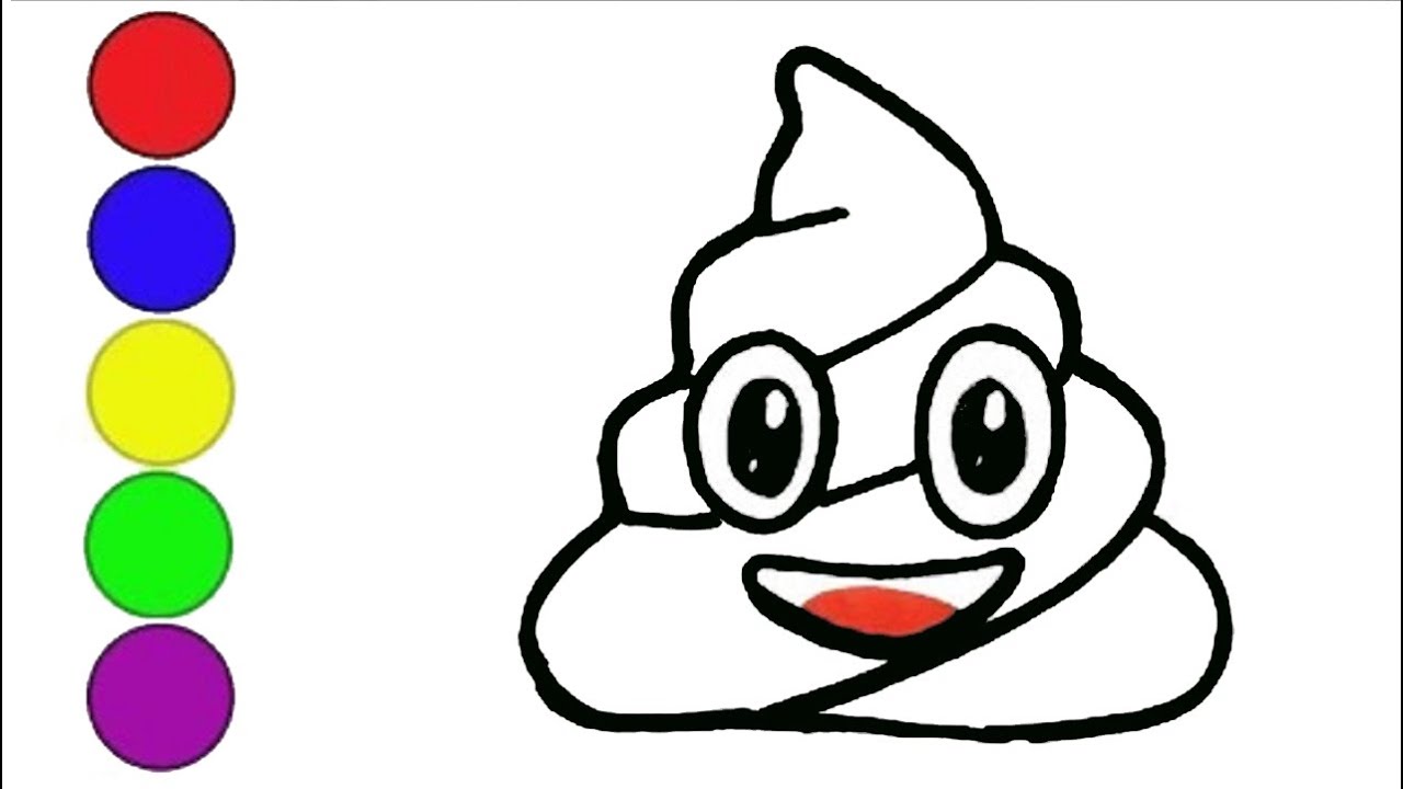 Drawing poo emoji | how to draw a poo emoji | learn to draw {Qoshaqan ...