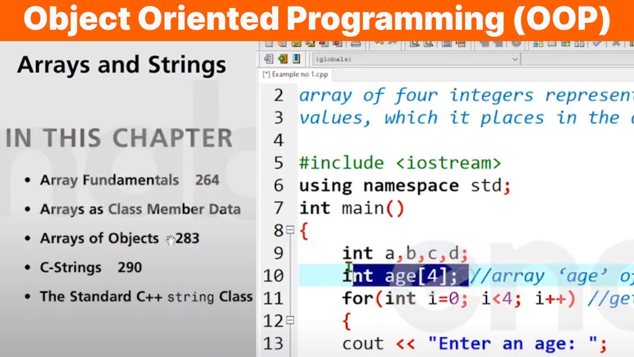 Object Oriented Programming Oop Array And String Lecture Youtube 8058