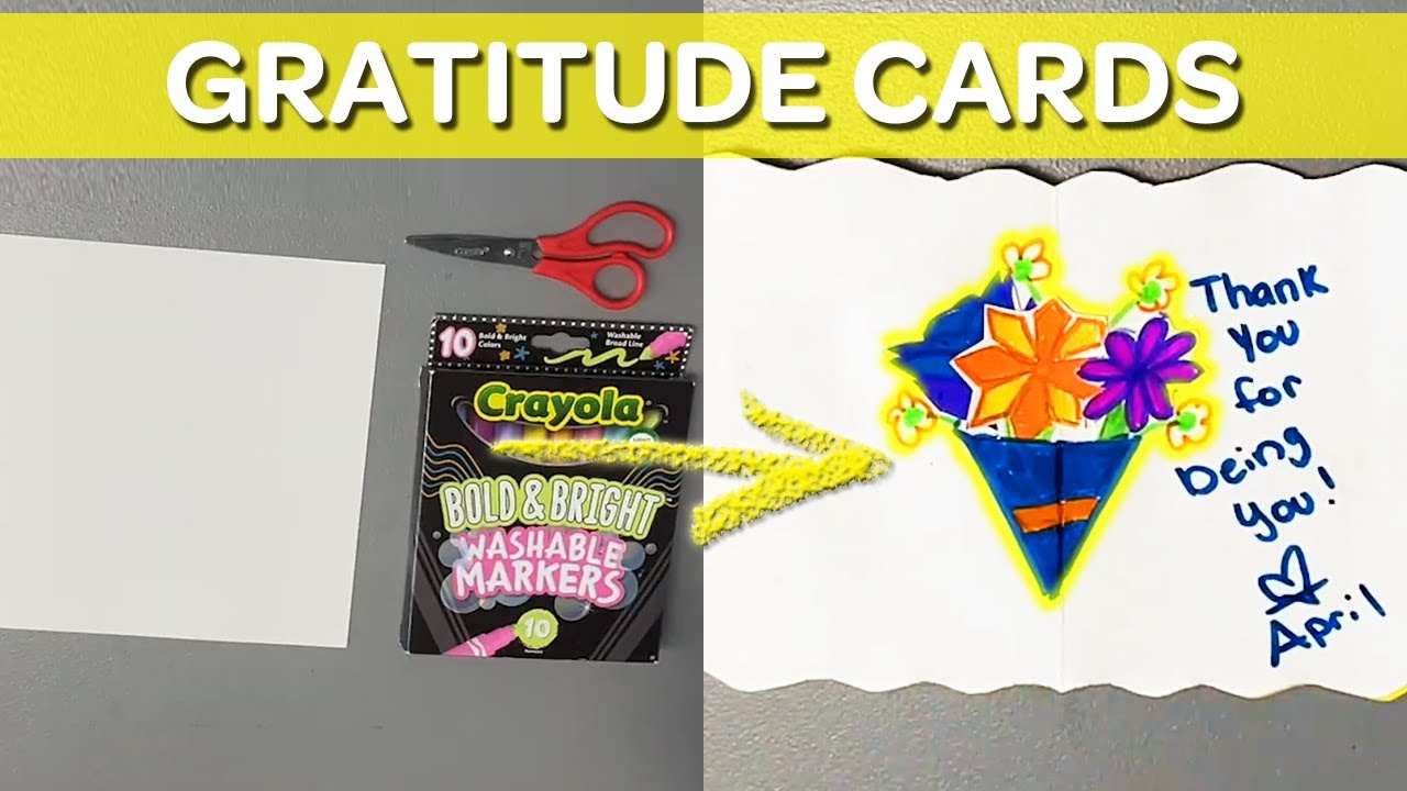 How To Make A Gratitude Card | Creativity Tips | Crayola Learning - YouTube