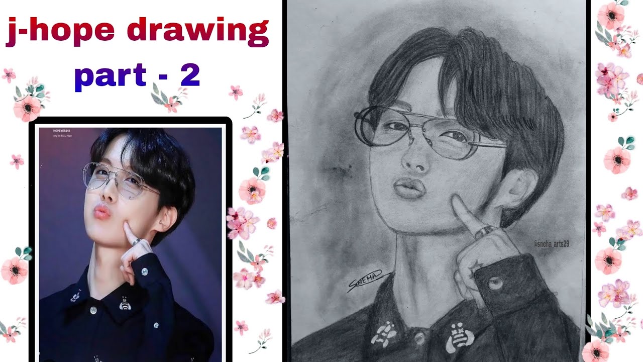 how to draw bts j-hope || step by step pencil drawing || members of bts ...