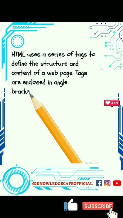 HTML #html #html5 #htmltutorial #htmlcss2021 #htmlcode #htmlelements #knowledgecafeofficial # ...