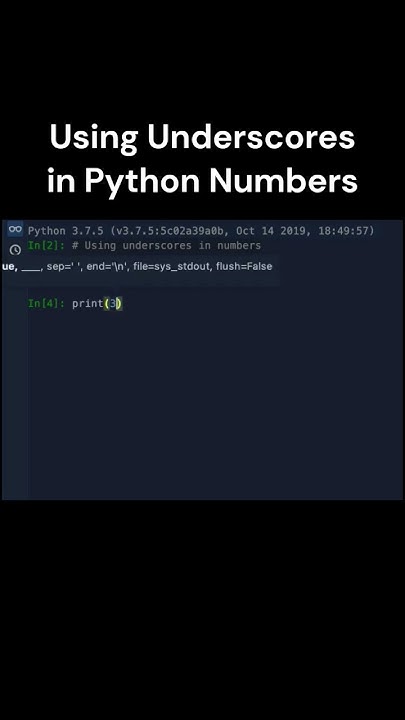 Unexpected😵 working of underscores #python #programming #coding - YouTube