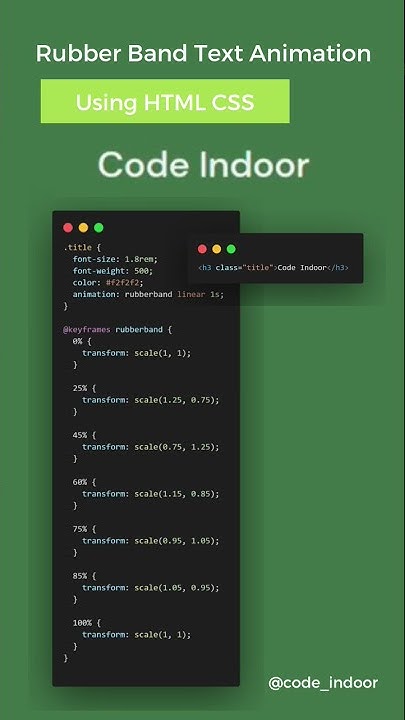 Rubber band text animation using HTML and CSS - YouTube