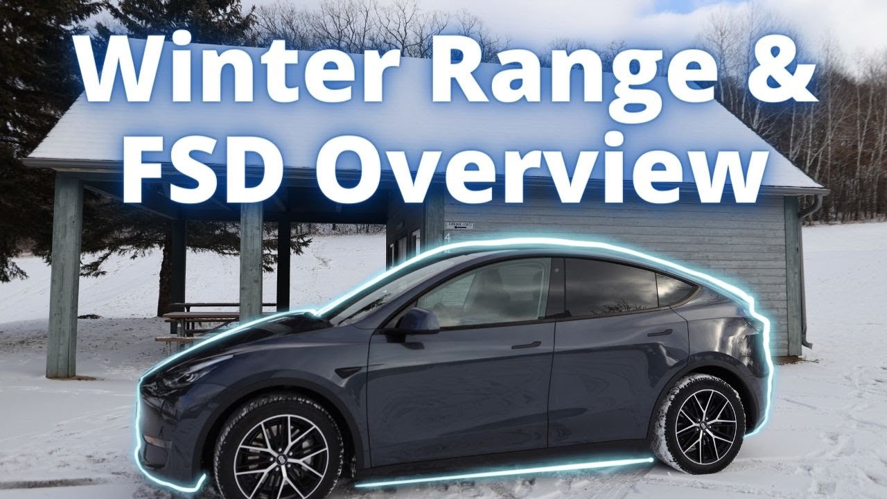 Tesla Model Y Efficiency - Good Winter Range? | Tesla FSD - YouTube