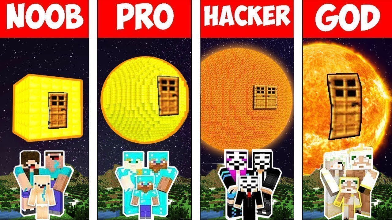 Minecraft Battle: SUN BASE HOUSE BUILD CHALLENGE - NOOB vs PRO vs ...