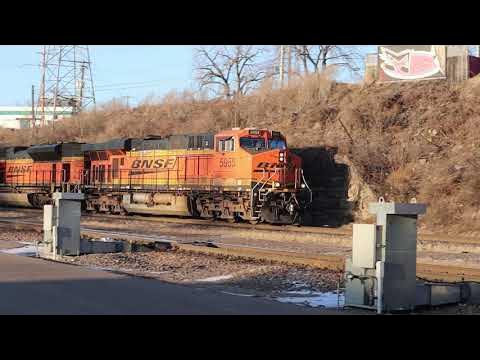 BNSF, UP & CPKC Trains. Ends Meet, Steel, Foreign Power, Switches, Seventh St Location, St Paul ...