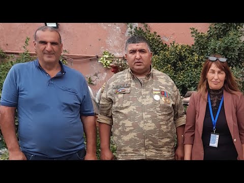 Altv1.info.az İlahə Mikayılova şehid ailəsi ilə görüş