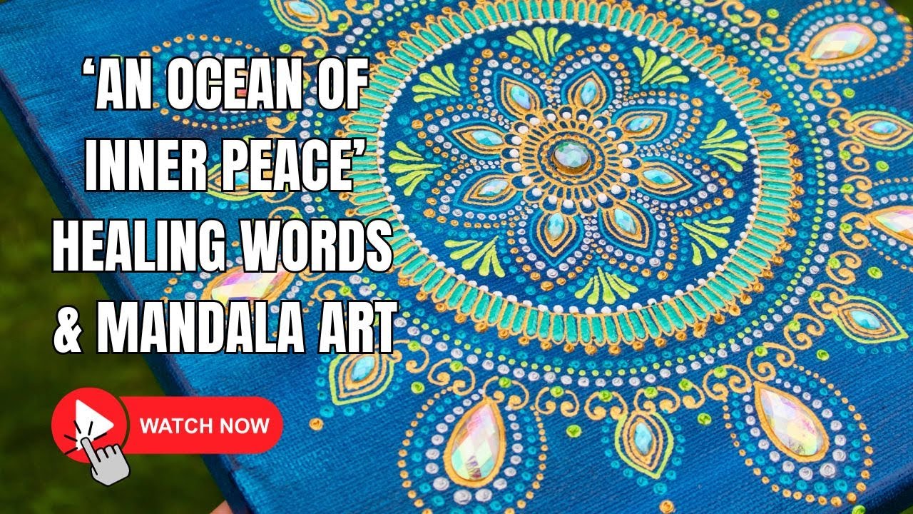 Ocean of Inner Peace Healing Mandala Canvas Art & Inspiring Words ...