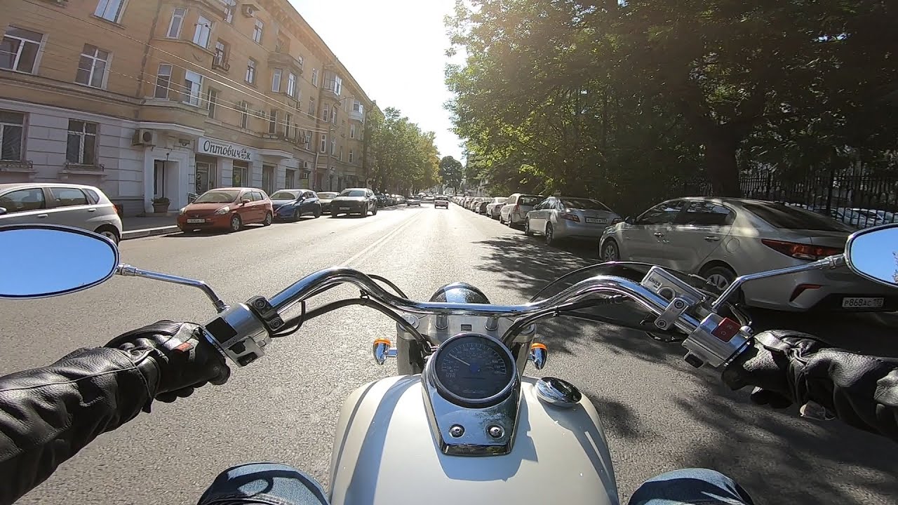 Riding a motorcycle Honda Shadow Aero 750 #12 || Day riding - YouTube