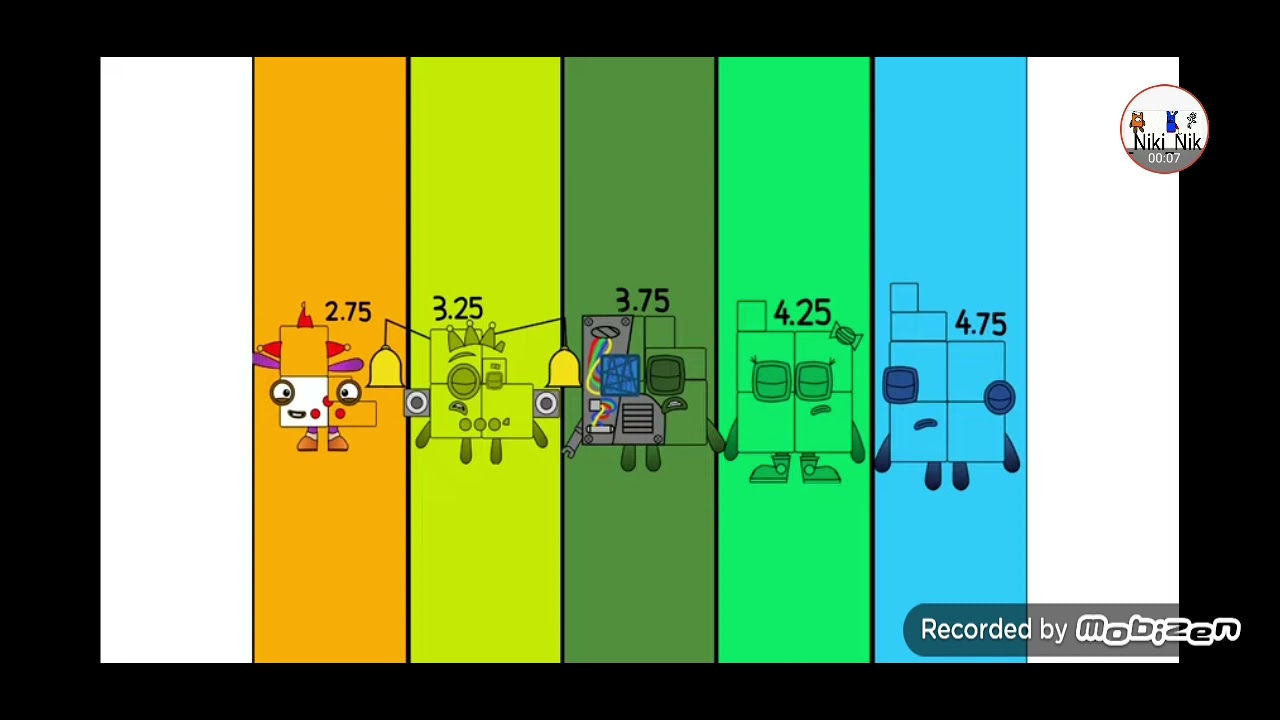 Numberblocks band Quarters 2.75 - 4.75 (releal band) for ...