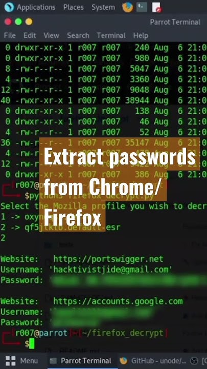 Extracting Encrypted Passwords in Browsers #shorts - YouTube