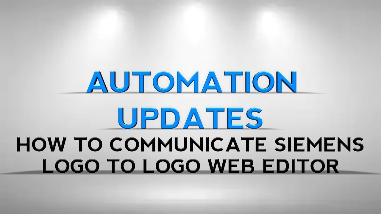 siemens logo web editor tutorial || LOGO || SIEMENS || WEB EDITOR - YouTube