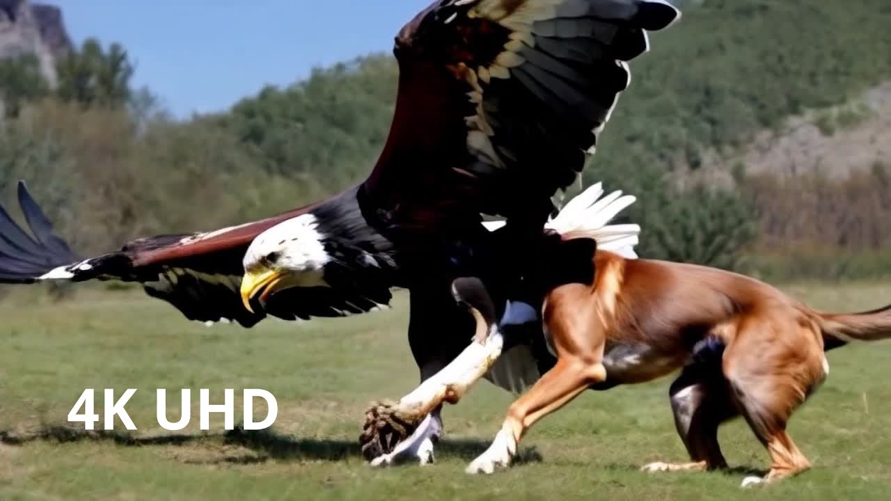When Two Predators Collide: Eagle vs. Hunting-Dog | 4K UHD - YouTube