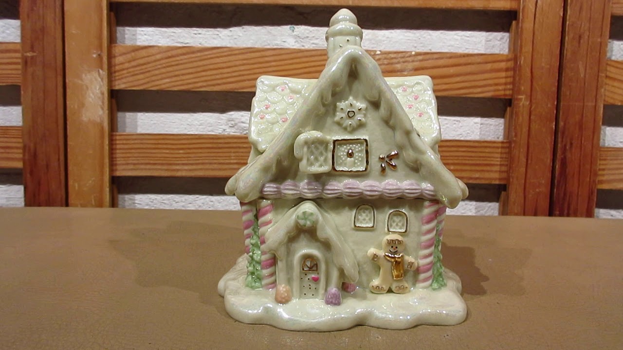 Lenox The Gingerbread House Music Box Plays "The Candyman" - YouTube