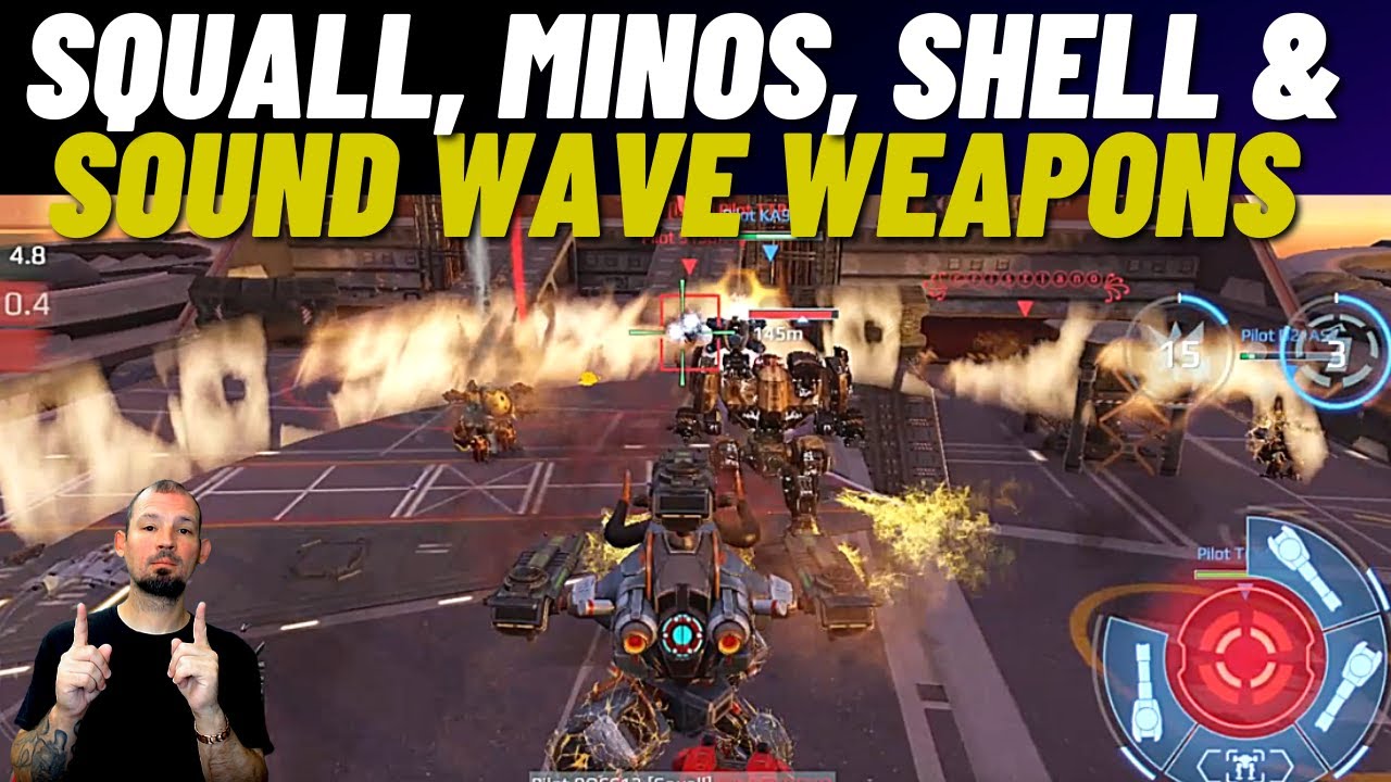 War Robots Minos, Shell, Squall, Microchip Rework, sonic sound wave ...