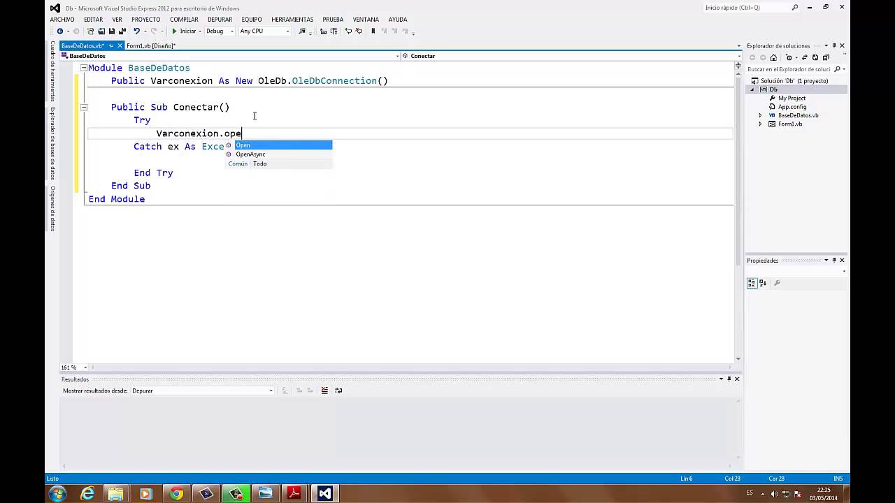 ConexionDB con visual Studio 2012 - YouTube