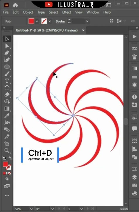 Create Beautiful design using rotate tool in adobe illustrator - YouTube