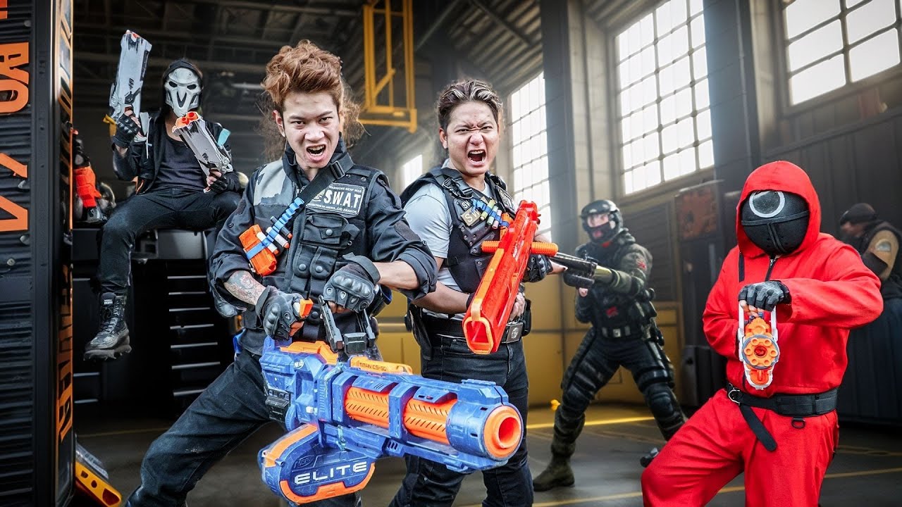 LTT Films: Silver Flash Nerf Guns Rescue Mission Saves The Team in A ...