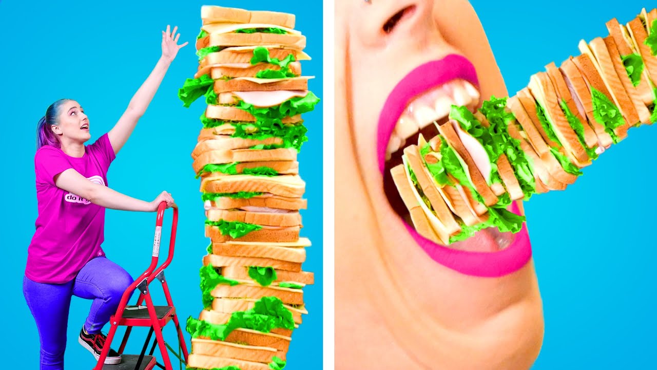 ¡DESAFIO DE 100 CAPAS! 100 Capas de Maquillaje, Uñas & Comida || 100 ...