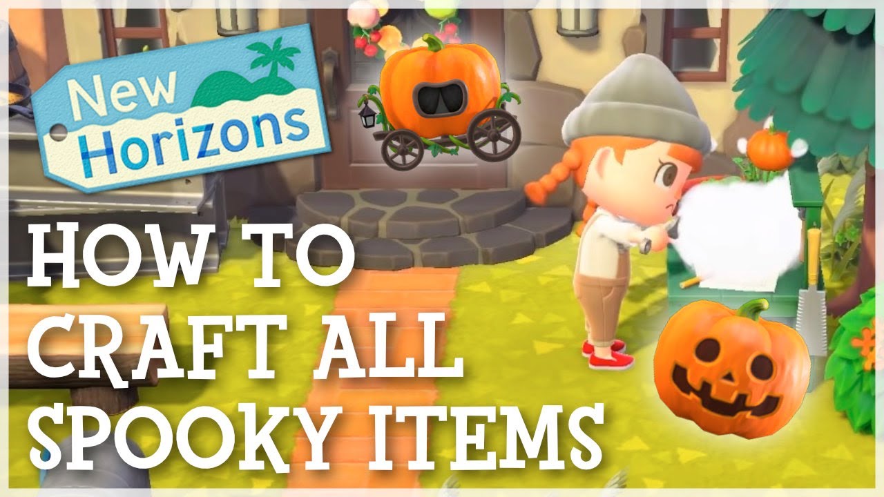 Animal Crossing New Horizons - How to Craft EVERY Spooky Item (All ...