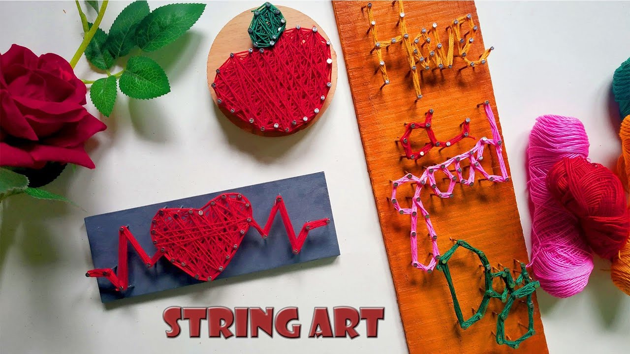 DIY string art tutorial | string art for beginners | string art craft ...