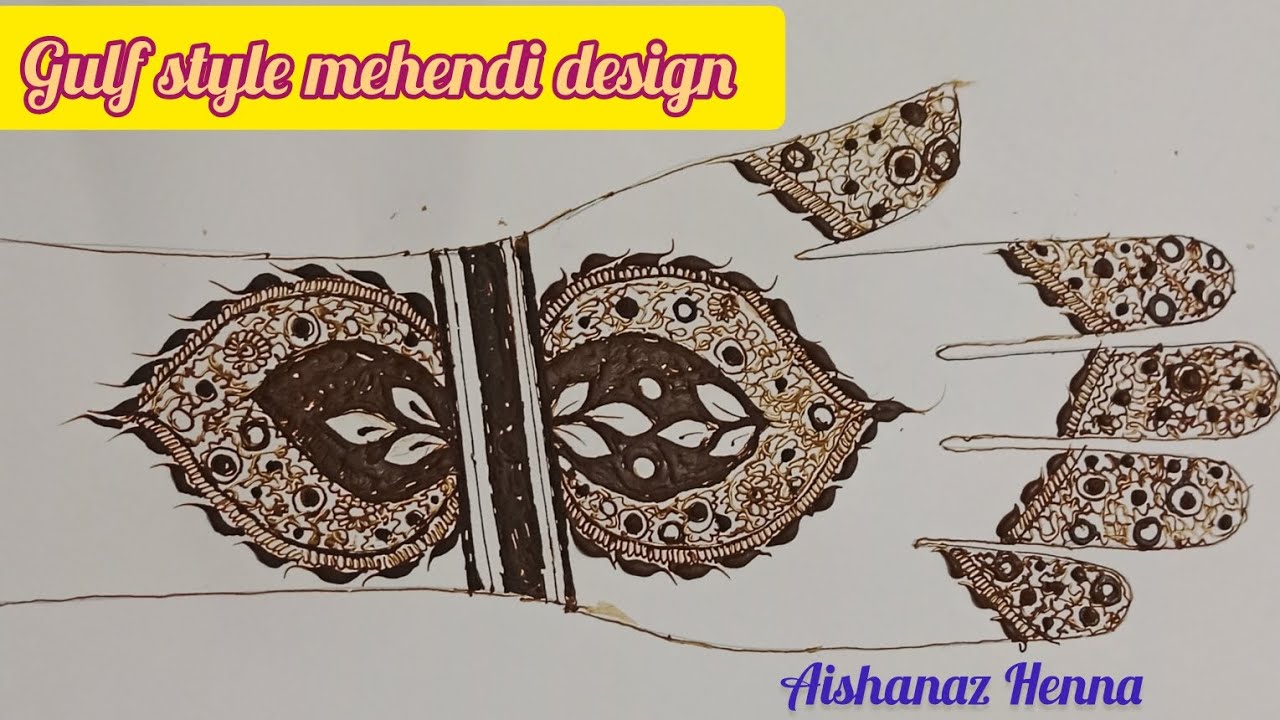 Beautiful Gulf Style Henna Design 😍🤩 #hennaart #hennadesign #mehndi # ...