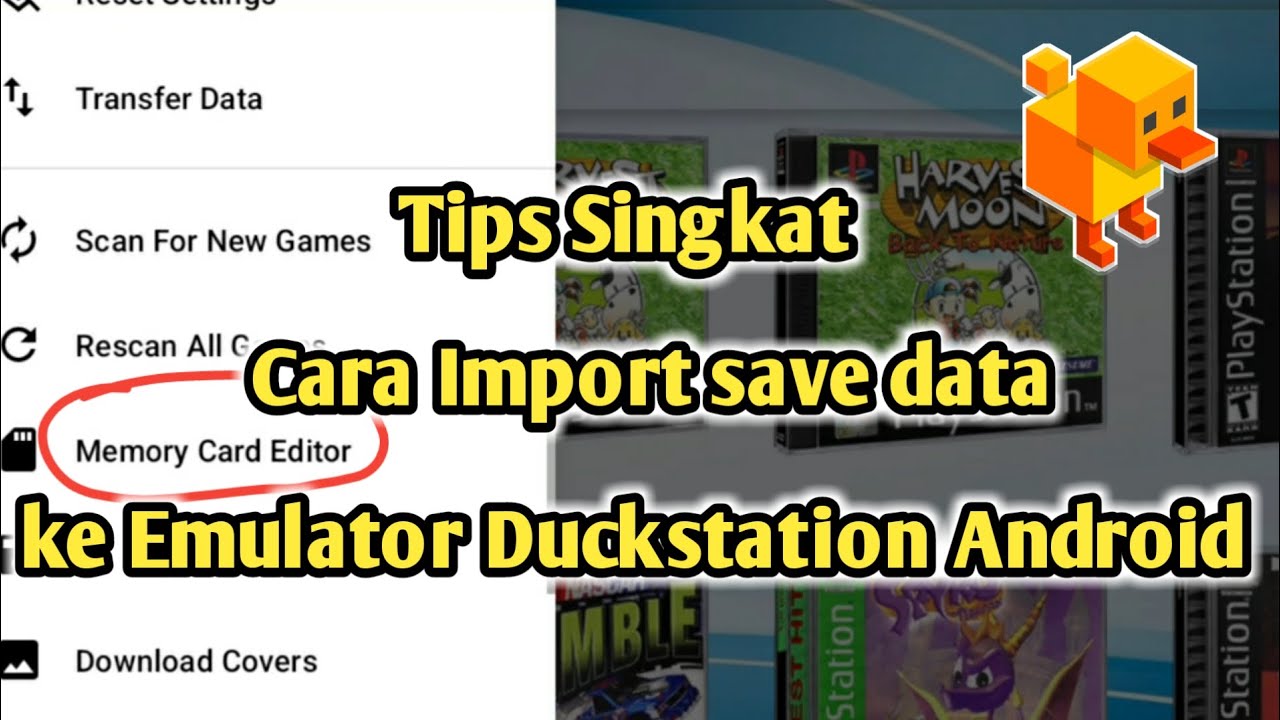 Cara import save data ke emulator duckstation android - YouTube