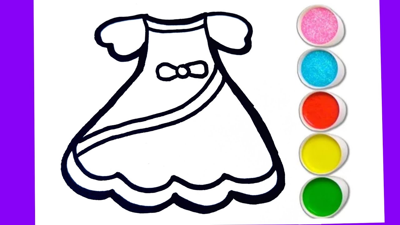 frock drawing and coloring /drawing painting and coloring frock ...