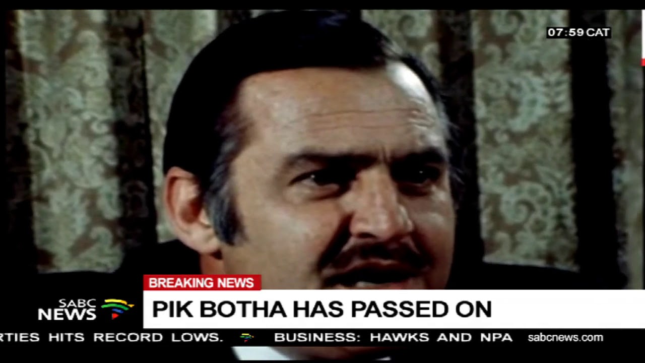 Pik Botha has passed on - YouTube
