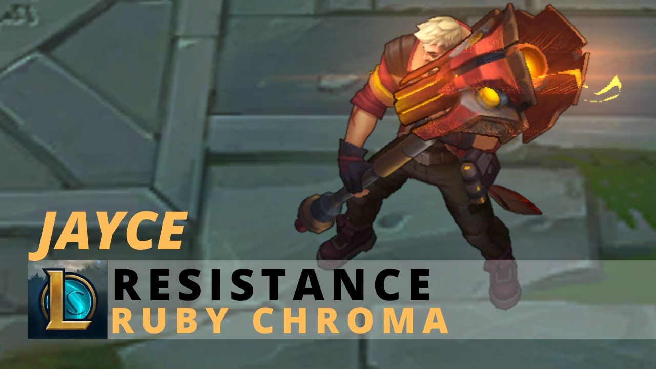 Resistance Jayce Ruby Chroma - League Of Legends - YouTube