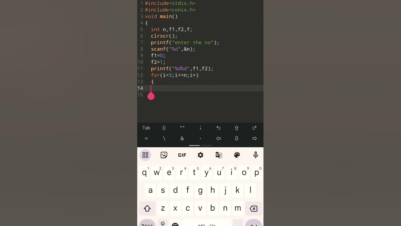 Write A Program To Generate Nth Terms Of 0 1 1 2 3 5nth Terms Ytshorts Shorts