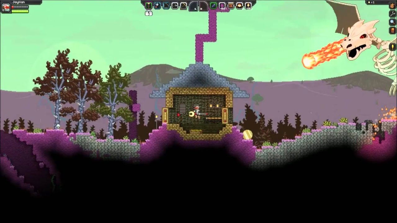 Starbound - How to kill the Undead Dragon - The Easy Way - YouTube