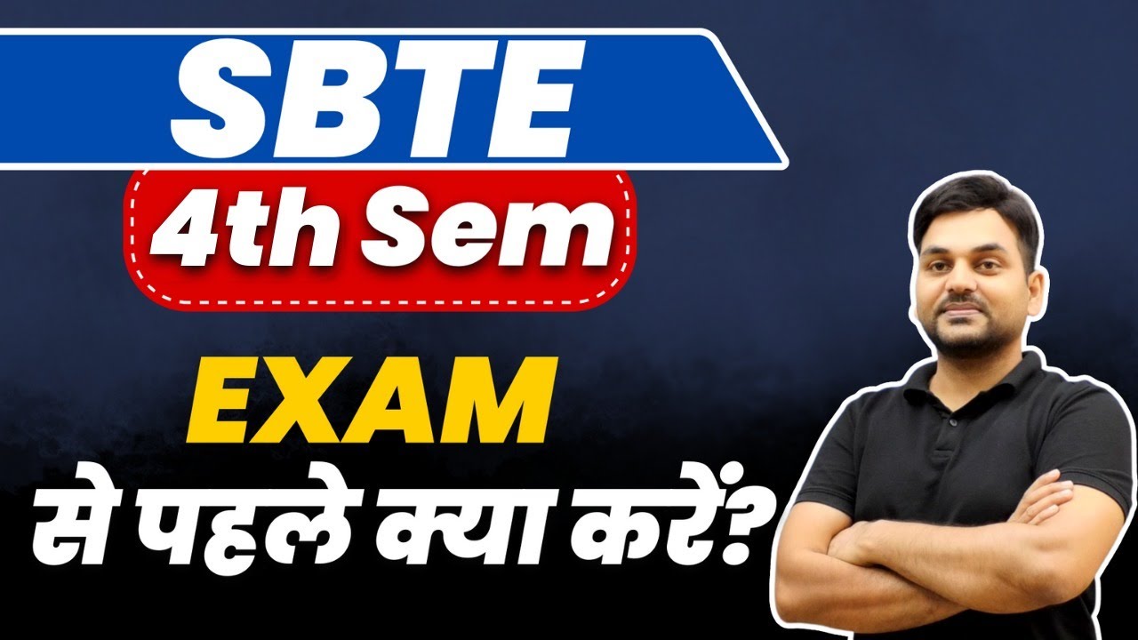 About SBTE EXAM 4th Sem I Engineers Group I Diploma semester class I ...